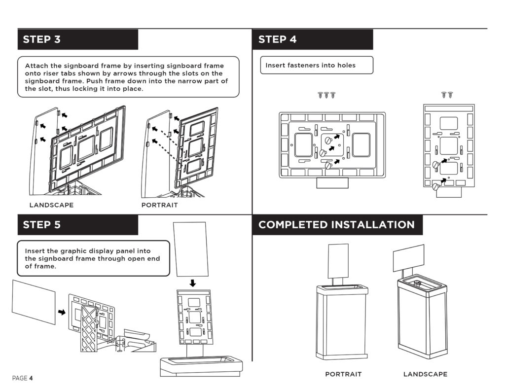 Signboard Installation Instructions - Ergocan